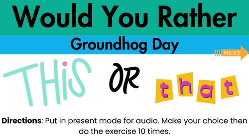 Groundhog Day Digital Activity Would You Rather This or That Opinion ...