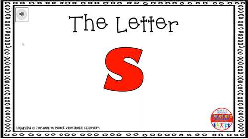 Alphabet Book - Letter Sounds Writing and Tracing Emergent Reader Letter S