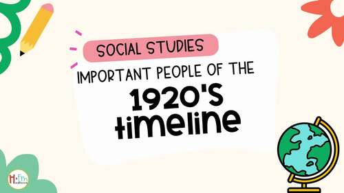 1920s Timeline Activity │Famous People From History │Bulletin Board │WWI