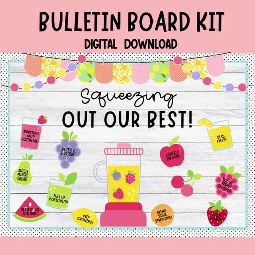summer bulletin board Motivational Bulletin Board Fruit Theme Classroom ...