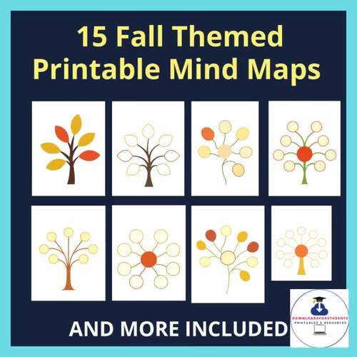 15 Fall-Themed Mind Map Templates, Printable Brainstorming pdf | TPT