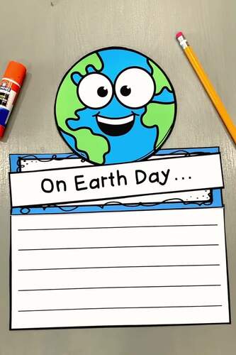 NEW!! Earth Day Craft - Writing Prompt No Prep Craft - Writing Block