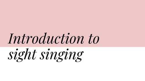 Introduction to Sight Singing by Ms. Music Maestra | TPT