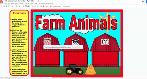 Farm Animals Digital and Printable Activity Distance - Learning NO PREP