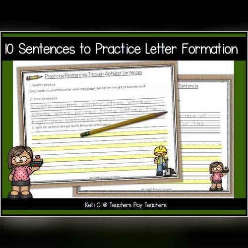Handwriting Sentence Intervention Pages for Dysgraphia Community Helpers