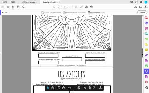 Coloriage par code : les adjectifs by FLE avec MmeD | TPT