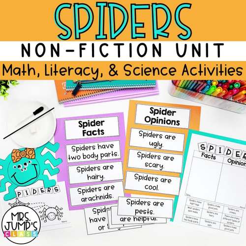 All About Spiders Unit with Crafts, Can Have Are Chart, Writing ...