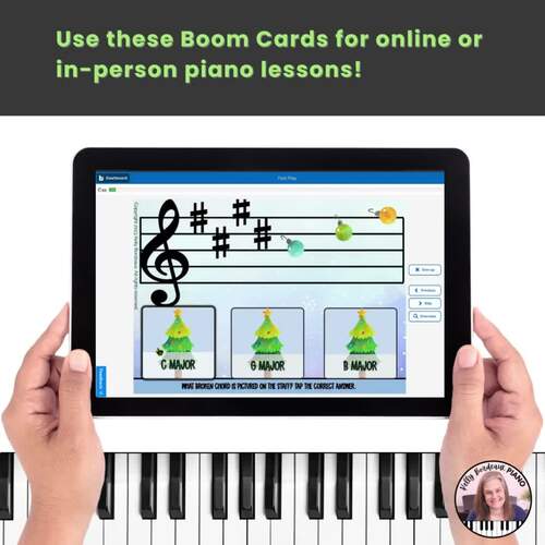 Christmas Major Broken Chords BOOM™ Cards - Key Signatures - 0-4 Sharps ...