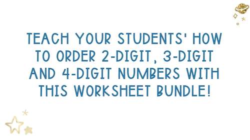 Ordering Number Worksheets : Mega Bundle by Kerry Grogan Tutoring