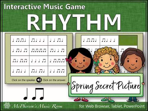 Spring Music Interactive Rhythm Game Eighth Notes Quarter Notes {Secret ...