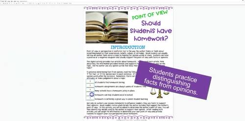 Author's Point of View Perspective Nonfiction Paired Passages 3.6 ...