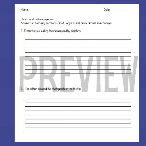 Informational Reading Comprehension- New Items Type ECR,SCR | TPT