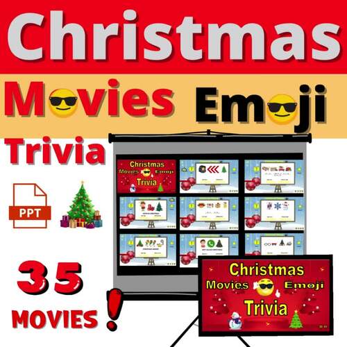 Christmas Movies Emoji Trivia Activity Game Resource Holiday Group Fun