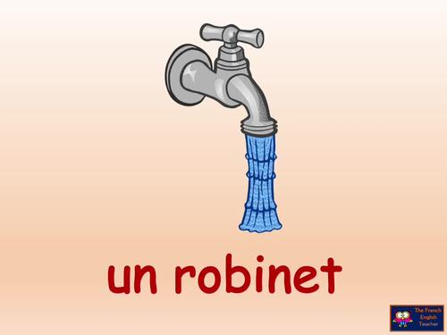 VOCABULAIRE DE LA SALLE DE BAINS - POWERPOINT on bathroom vocabulary in ...