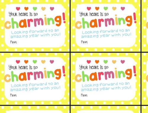 Charm Bracelet (Wristbands) Beginning of Year Gift Tag-Your heart is so ...