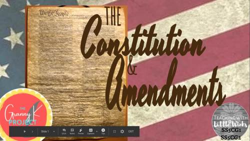 Constitution & Amendments: DIGITAL Lessons by Teaching with Little Winks