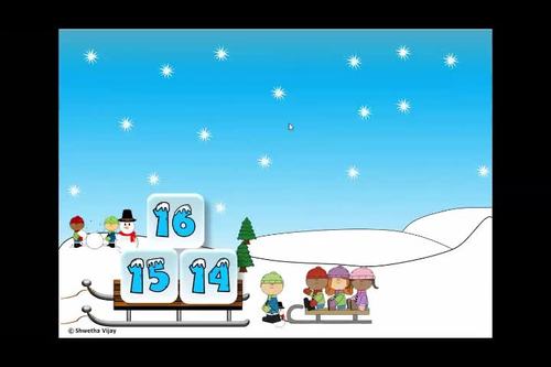 Winter Counting Trees 1-20 Google slides™ PowerPoint game Christmas ...