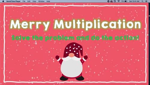 Multiplication Brain Break Christmas Themed by School Sisters Elementary