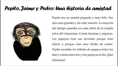 Spanish story in past tense-Preterite vs Imperfect-distance learning