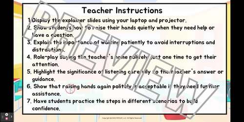 Requesting the Teacher's Attention | Classroom Management | Scripted ...