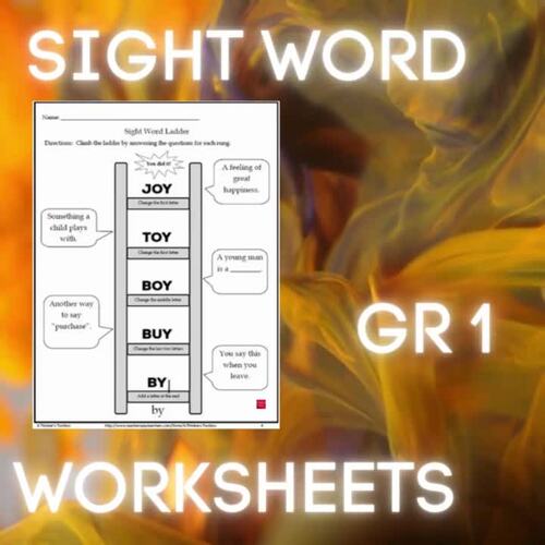 Sight Word Ladder Worksheets Grade 1 NO Prep | 75 Words In ALL | TPT