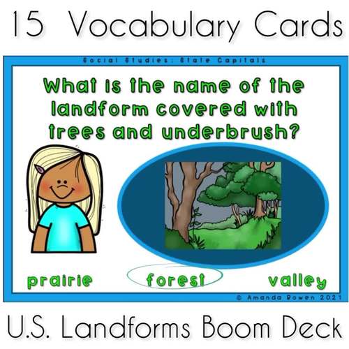 Landforms United States Boom Cards by The Gaming Classroom | TpT