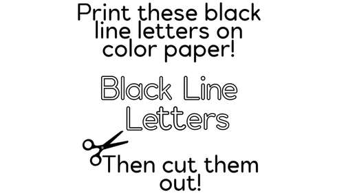 Alphabet Letters Clip Art, Outline, Bulletin Board, Poster, Symbols ...