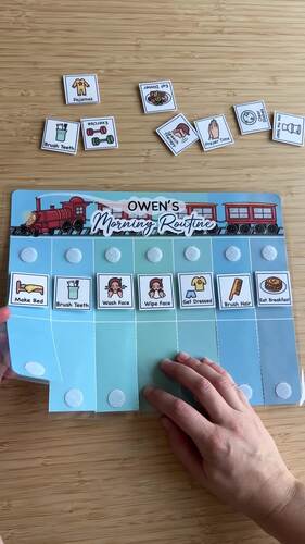 Morning routine visual schedule, Chore chart, Visual schedule template ...