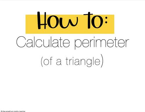 Perimeter of a Triangle - Distance Learning Lesson | TPT
