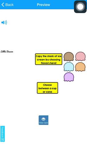 NO PRINT Ice Cream Shop Training (Visual and Auditory Sequencing)