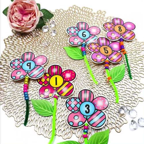 Flower Numbers Fine Motor Counting Activity - Garden Math Centers ...