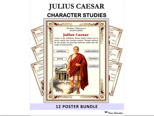 Julius Caesar Character Summary and Analysis Posters | Shakespeare Studies