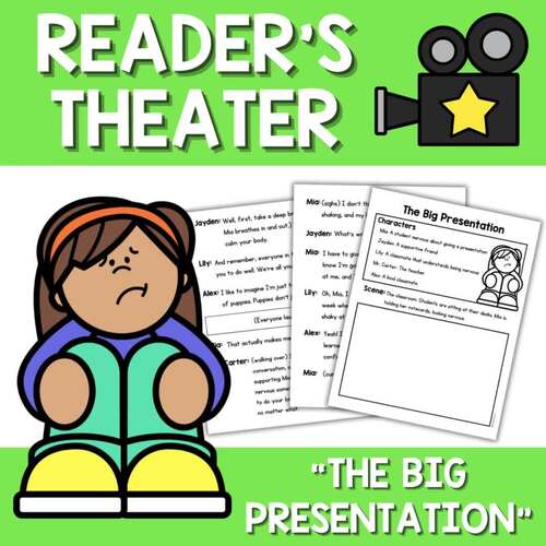 SEL Readers Theater Activity | Skit About Being Nervous While ...