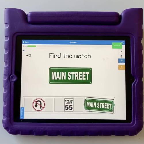 Community Signs Digital Task Activity Distance Learning Boom Cards