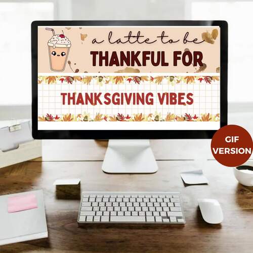 Thanksgiving Google Classroom Header Fall Animated Banner for Distance ...