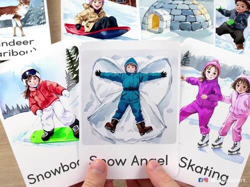 Winter Flashcards: Educational Flash Cards for Classroom and Homeschool ...