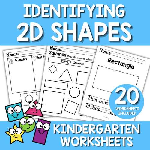 Kindergarten Name 2D Shapes Regardless of Orientation & Size Worksheets ...