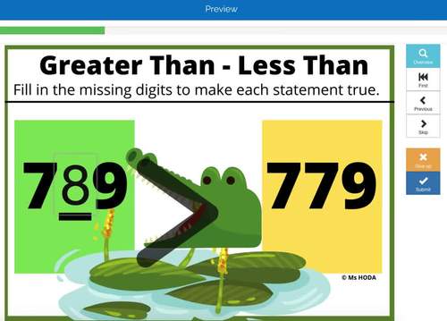 Greater Than Less Than Place Value Boom Cards ™ by Learn Everyday Hub