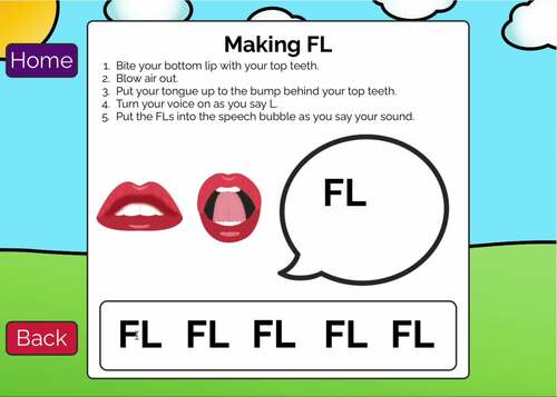 L Cluster Reduction Minimal Pair FL F sentence Boom Card tongue twister ...