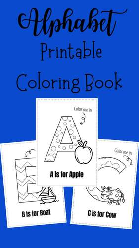 My Alphabet Coloring Book With Cover Page by Flower Power Teacher