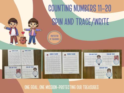 Counting Numbers 11-20 Spin and Trace by Protector Of Treasures | TPT