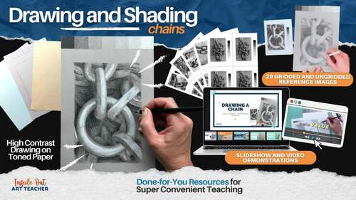 Drawing and Shading a Chain Colored Pencil Art Project: High School Art ...
