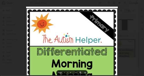 Differentiated Morning Meeting - Primary Edition by The Autism Helper