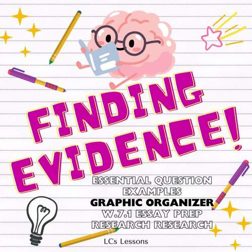 Finding Text Evidence: Evidence Catcher Graphic Organizer by LCs Lessons