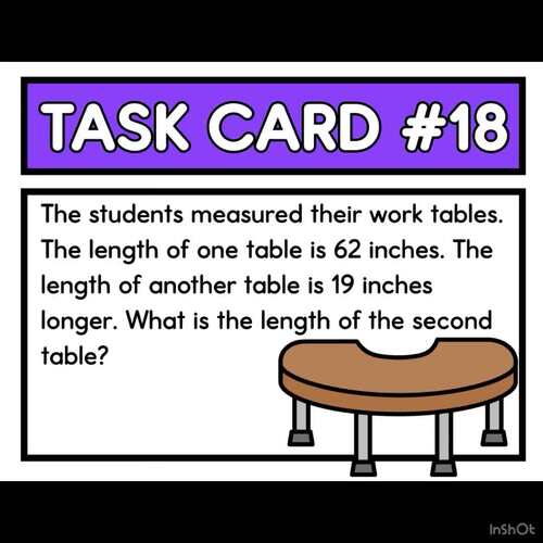 Measurement in Inches: Word Problems for Addition Within 100 with ...