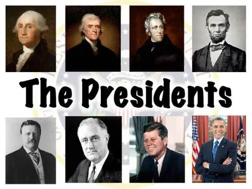 US Presidents Presentation by Middle School History and Geography