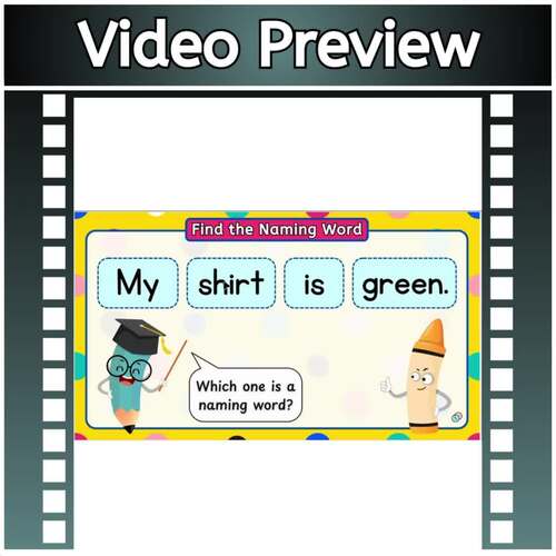 Naming Words: Find in a Sentence and Select Digital Resources | TPT