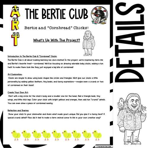 Folk Art Lesson-Art Project for Kids by The Bertie Club | TPT