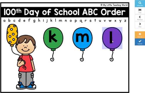 100th Day of School ELA Boom Cards Bundle by My Little Teaching World