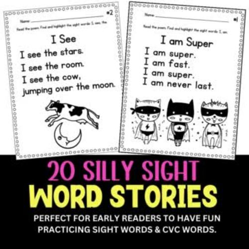 DOLLAR DEAL! 20 Silly Sight Word Stories - Practice for Early Readers